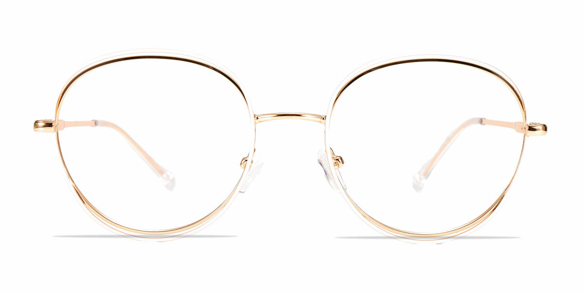 Unique Round Frame Design Double Frame Metal Neutral Optical Glasses ...