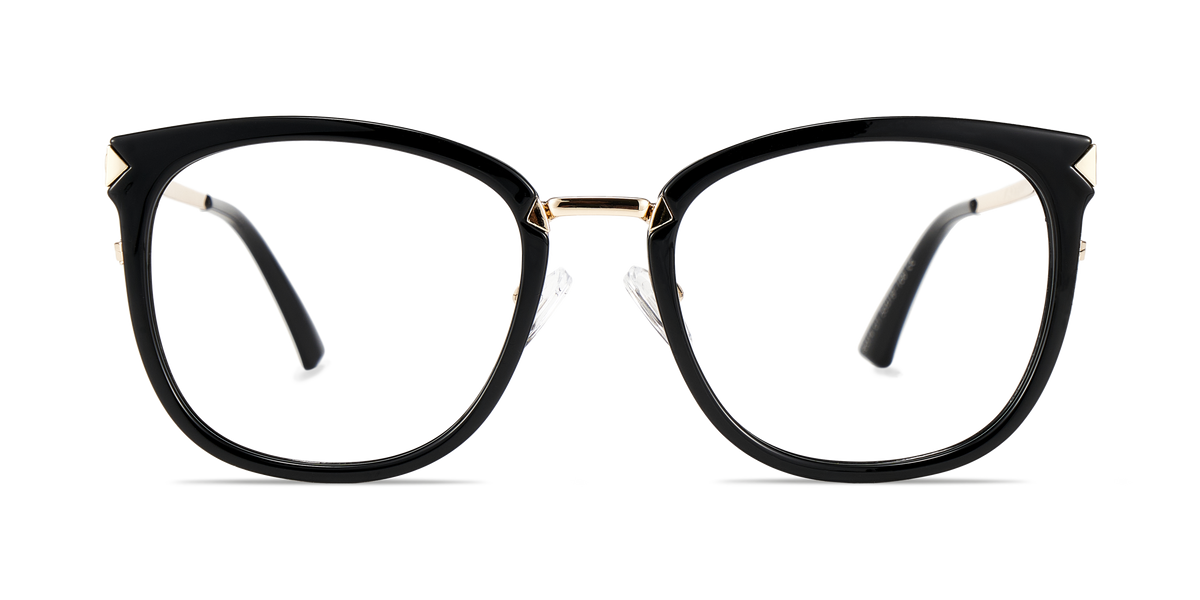 Dapper Rectangle Black Prescription Eyeglasses for Women – lakoh