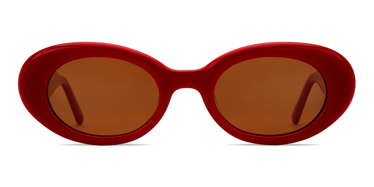 Eliza Red Oval Sunglasses for Women – lakoh