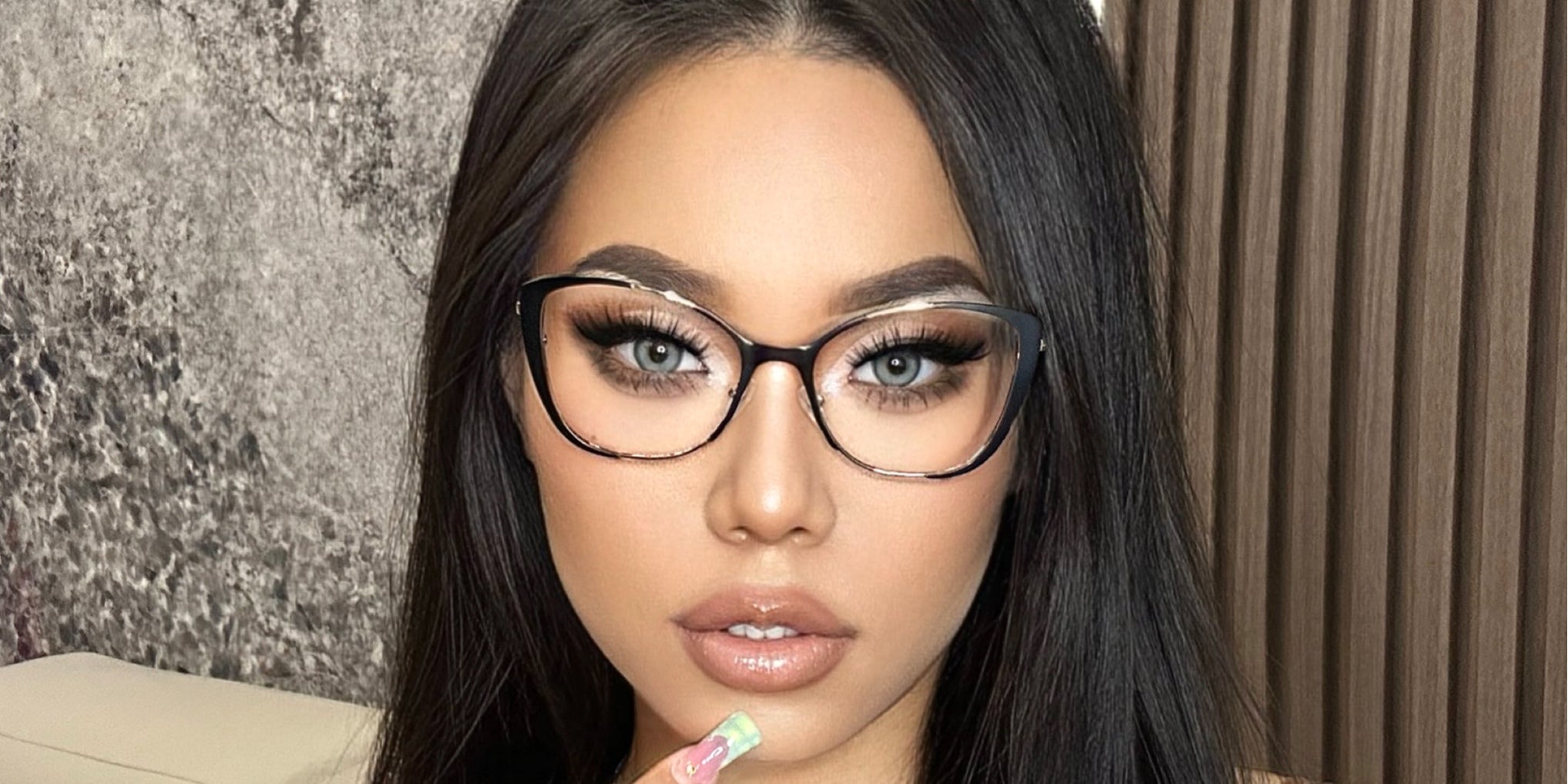 Black And Pink Patchwork Eyeglasses Aura Lakoh Black And Pink Patchwork Eyeglasses Aura Lakoh